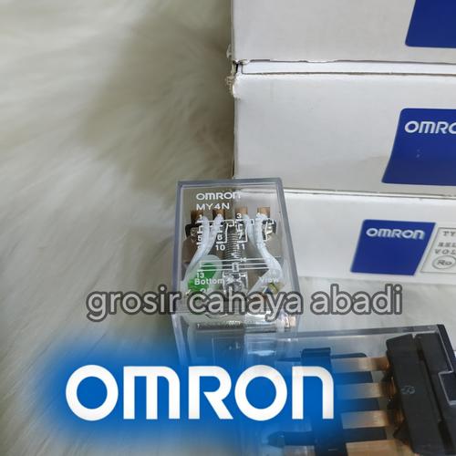 Jual relay omron my4/my4n 220vac 14kaki original produk/relay 220vac ...