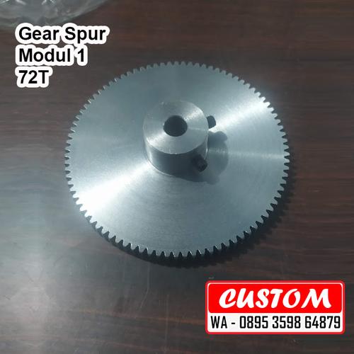 Jual Gear Spur Custom M1x72T Mat. VCN, Roda Gigi Bubut Mini Diameter ...