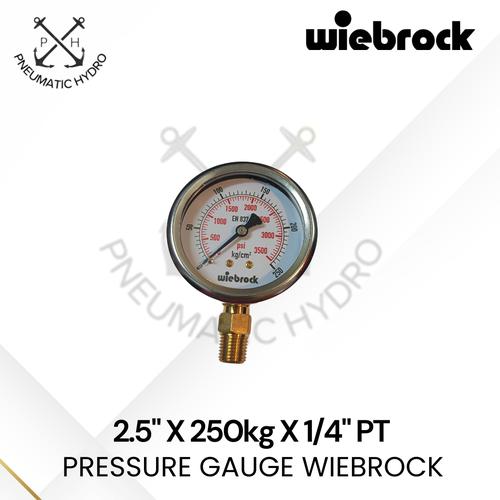 Jual PRESSURE GAUGE WIEBROCK 2.5" X 250kg X 1/4" PT - Jakarta Barat ...