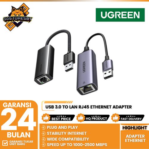 Jual UGREEN USB 3.0 to LAN RJ45 Ethernet Adapter Speed 1000mbps 20265 - 15636 USB-A - Kota ...