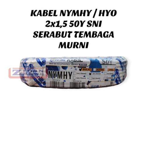Jual Kabel Listrik Nym Hyo 2X1,5 50M Sni Serabut Tembaga Putih Hitam - Putih - Kota Surabaya ...