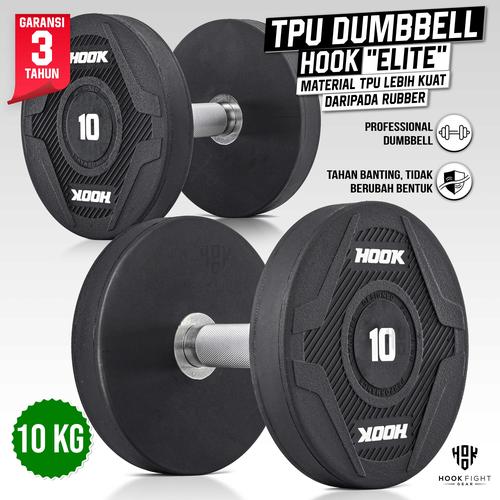 Jual Dumbbell Hook 10 kg Alat Fitnes Home Gym Hook Dumble Barble Angkat Beban Burbel Barbel ...
