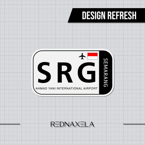 Jual Stiker Vinyl Ahmad Yani International Airport Code SRG Sign ...