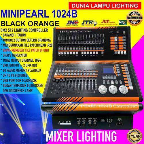 Jual ATMe Pearl 1024B Minipearl 1024B Black Orange dmx console mixer lighting panggung parled ...