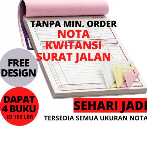 Jual PAKET NOTA 1 BUKU ISI 100 LEMBAR CUSTOM 1 2 3 RANGKAP / PLY BON ...