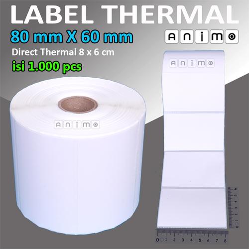 Jual LABEL THERMAL 80X60 - BARCODE Thermal 80 X 60 MM - Direct Thermal ...