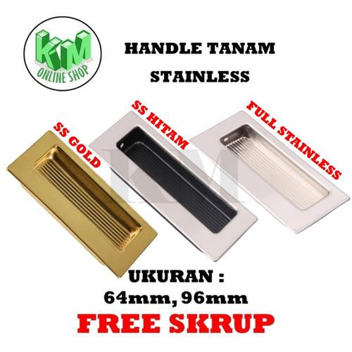 Promo Handle Tarikan Tanam Pintu Sliding Hitam Stainless Steel Handel ...