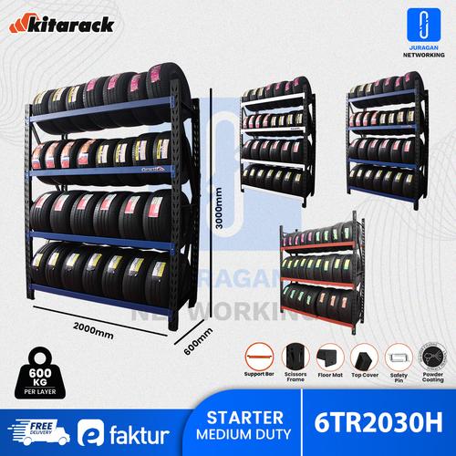 Jual KITARACK 6TR2030 Tire Rack Rak Ban Motor Mobil 600KG Rak Besi ...