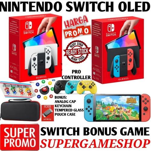 Jual Nintendo Switch OLED Console NEON Red Blue Neon - WHITE, 256GB ...