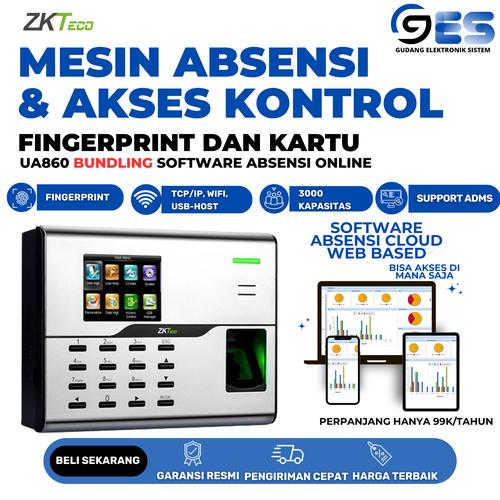 Jual Mesin Absen Fingerprint ZKTeco Ua860 Bisa Wifi Plus Software Cloud Web - Jakarta Barat ...