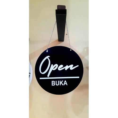 Jual Acrylic Signage Open Closed/Akrilik Open Close (Bulat - new font ...