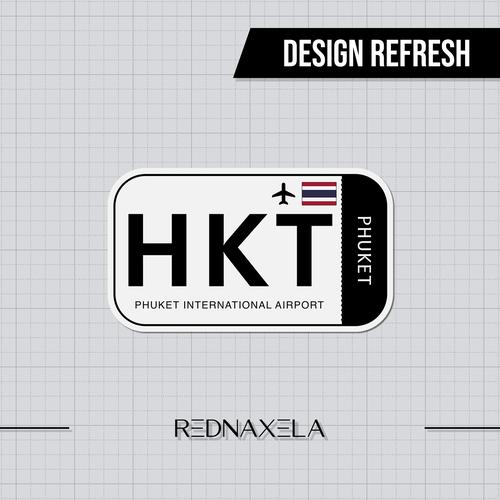 Jual Stiker Vinyl Phuket International Airport Code HKT Sign Sticker ...