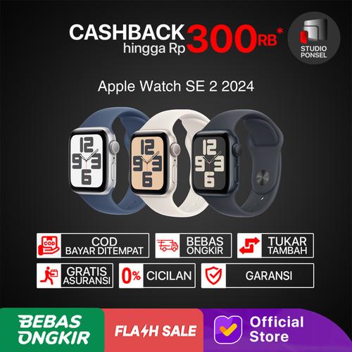 Promo Apple Watch SE 2 2024 40mm 44mm Silver Denim Starlight Midnight ...