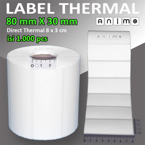 Jual LABEL THERMAL 80X30 - BARCODE Thermal 80 X 30 MM - Direct Thermal ...
