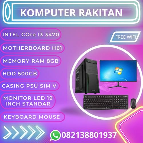 Jual PAKET PC RAKITAN i5 3470 Ram 8GB HDD 500GB + LED 19" + Keyb Mouse ...