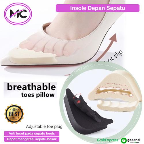 Jual Insole Sepatu Wanita Kebesaran Depan Busa Bantalan Pelindung Ujung ...