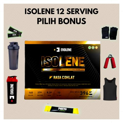 Jual ISOLENE 1 BOX 12 SACHET WHEY BPOM HALAL SUSU PROTEIN EVOLENE ...