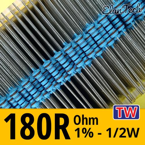 Jual Resistor 180R 1/2W 1% 0.5W 1/2 W 180 Ohm Standard Taiwan ElanTech ...