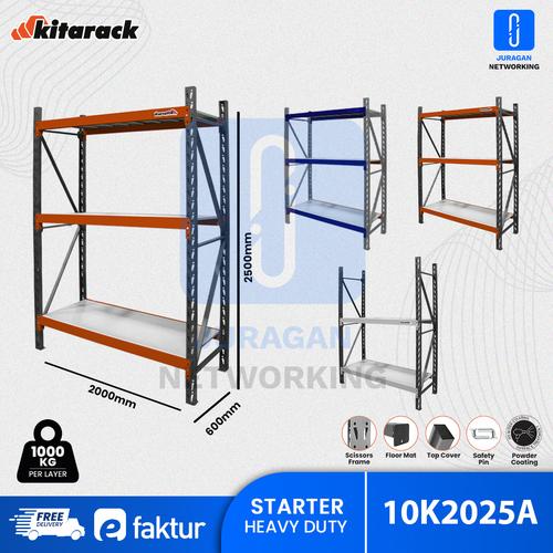 Jual RAK GUDANG Besi 1 Ton STARTER Panjang 2 Meter Tinggi 2,5M Frame ...