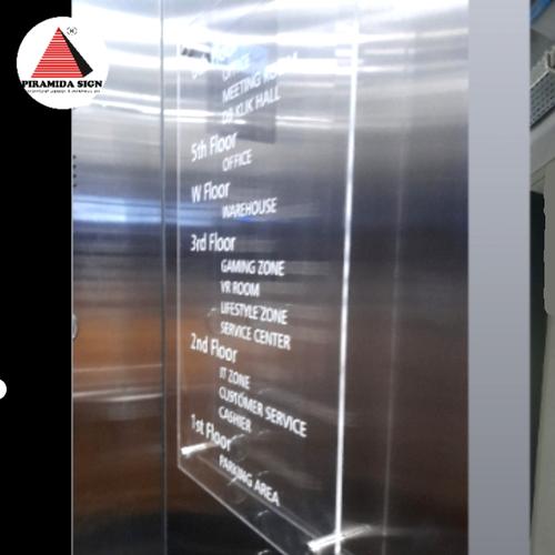 Jual Sign elevator lift direktori lantai floor direction directory nama ...