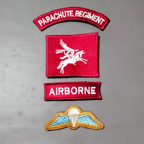 Jual Patch Bordir Red Devil Airborne Inggris WW2 1/2 set - Dengan Wing ...