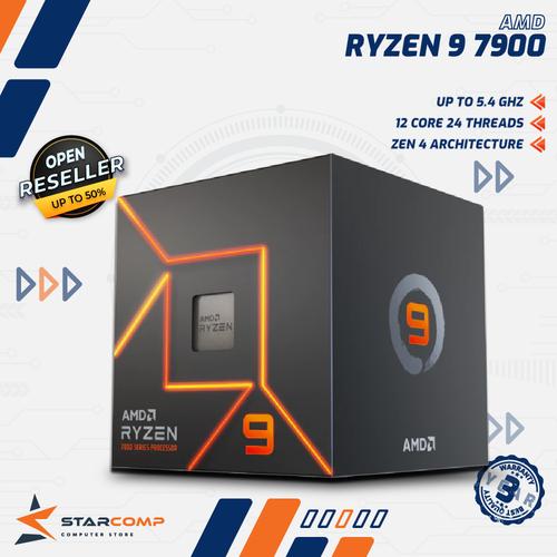 Promo AMD Ryzen 9 7900 12 Cores 24 Threads Processor AM5 Up to 5.4GHz ...