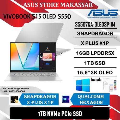 Promo ASUS VIVOBOOK S15 OLED S5507QA - SNAPDRAGON X PLUS X1P 42 100 ...