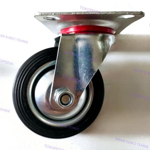 Jual Roda Karet 3" inch MATI / Roda Kastor Etalase Trolley / Roda Karet ...