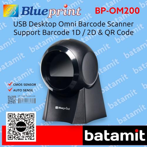 Jual USB Omni Barcode Scanner BLUEPRINT BP-OM200 Support Barcode 1D 2D ...