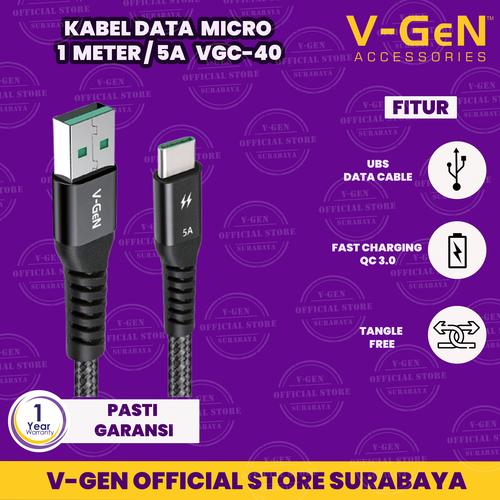 Jual Kabel Data Type C V-GeN VGC-40 Super Fast Charging QC 3.0 5A 1 ...