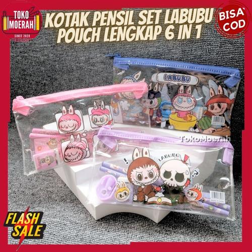 Jual KOTAK PENSIL SET LABUBU 6 IN 1 POUCH LABUBU LENGKAP ALAT TULIS ...