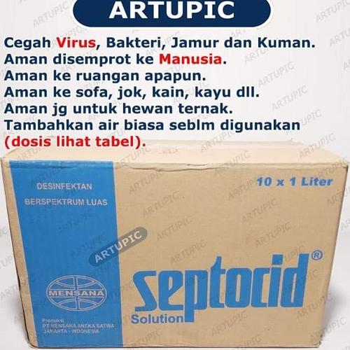 Jual Neww Septocid 1 liter Desinfektan Kandang Ternak Basmi Virus ...
