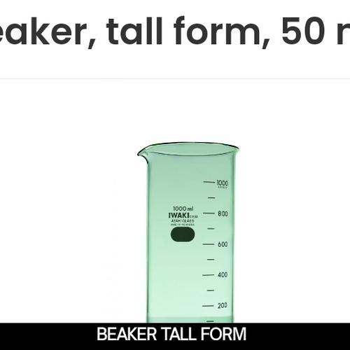 Jual BEAKER TALL FORM 50 ML ,IWAKI - clear, 300ml - Jakarta Barat ...