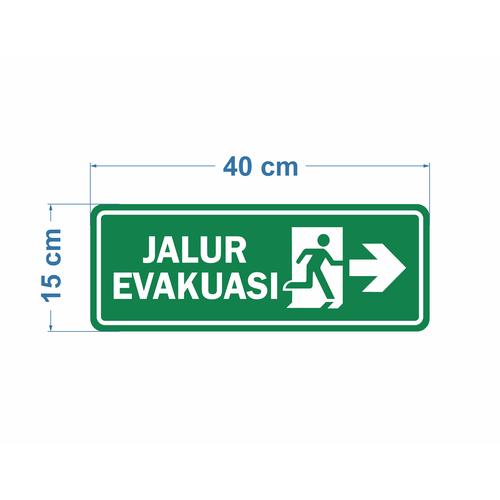 Jual Rambu jalur evakuasi 40cm x 15cm plat alumunium - Kota Bandung ...