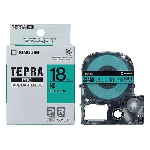 Jual King Jim SC18G Tepra PRO Label Printer Tape-Cartridge 18mm, Black ...