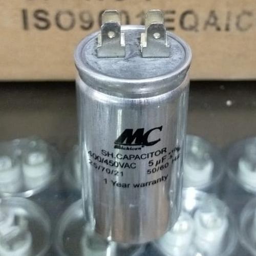 Jual CAPACITOR AC MC RUNNING 5 UF 400-450 VAC ALUMUNIUM - Jakarta Utara ...