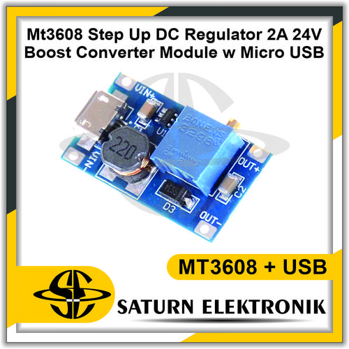 Jual Module Converter Boost Step Up MT3608 Micro USB DC-DC - Tanpa USB ...