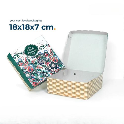 Jual 50pcs Kardus Nasi Motif 18x18x7cm Box Berkat Dus Karton Hajatan ...