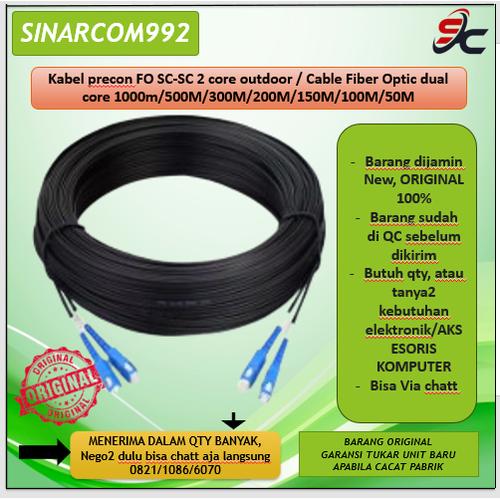 Jual Kabel precon FO SC-SC 2 core outdoor / Cable Fiber Optic dual core ...