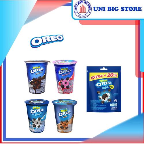 Jual Oreo Mini Cookies Cup Original Chocolate Strawberry Mocha 61.3 gr ...