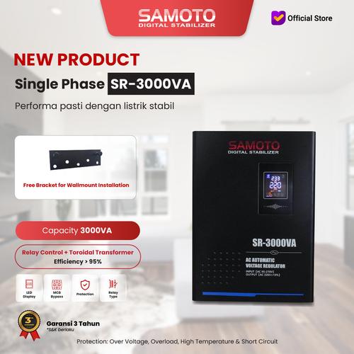 Jual Stabilizer SAMOTO SR000 AVR Stabilizer Relay Type SR3KVA Relay ...