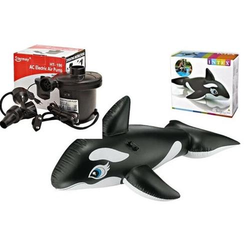 Jual INTEX 58561 PELAMPUNG RENANG ANAK PAUS HITAM/ORCA WHALE RIDE-ON ...