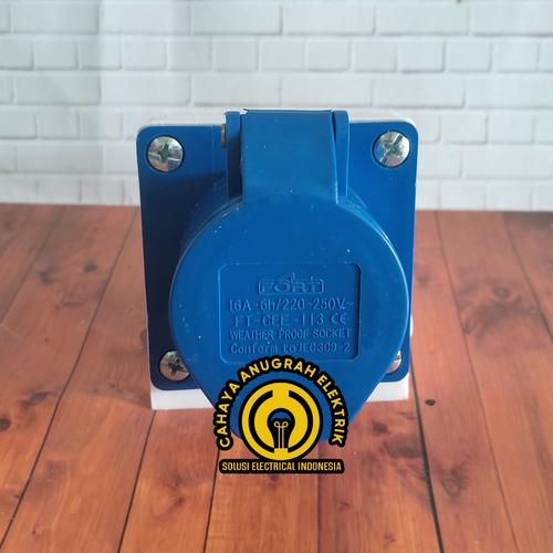 Jual industrial mounting socket Fort 16A 3 PIN mobile soket 16A 3P ...
