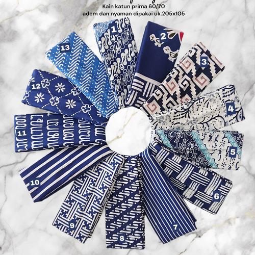 Jual kain batik murah cap handmade biru - Kota Pekalongan - batik laris ...