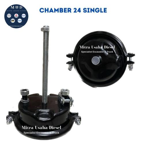 Jual BRAKE CHAMBER SINGLE BUNTUT TRAILER TABUNG ANGIN REM HITAM T24 ...