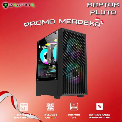 Jual Casing PC Power Up Pluto M-ATX - RAPTOR PLUTO + 2 FAN RGB MATX Case - Casing Saja - Kota ...