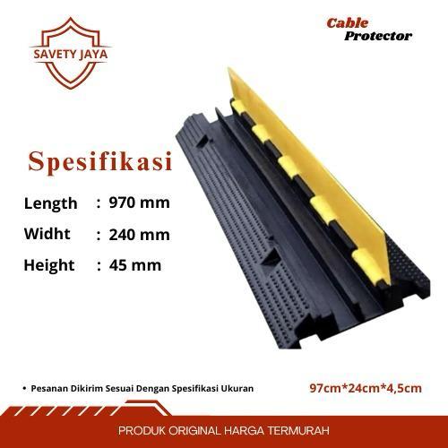 Jual Cable Ramp Protector Pelindung kabel 2 jalur 2line Indoor Outdoor - Jakarta Utara - Savety ...