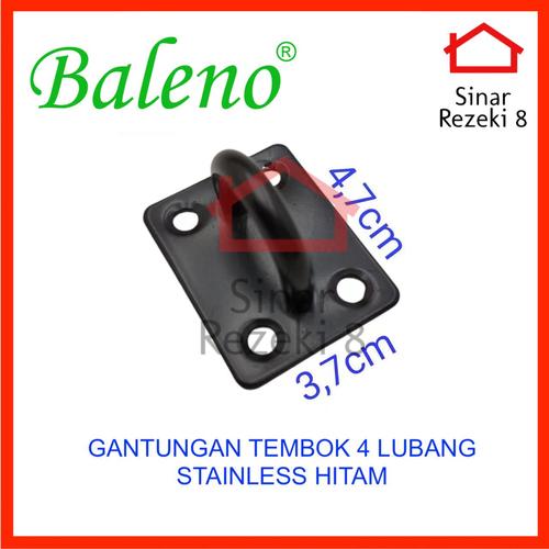 Promo Gantungan Bracket Tembok 4 Lubang Stainless Hitam / Rak Kawat ...