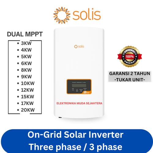Jual ON GRID INVERTER 3 PHASE SOLIS DUAL MPPT WITH DC SWITCH ORIGINAL ...