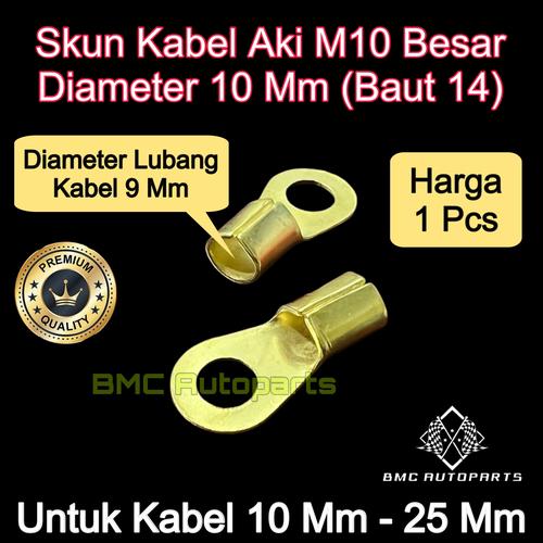 Jual Terminal / Skun Kabel Aki M10 Besar 70A Ring Bulat Baut 14 ...